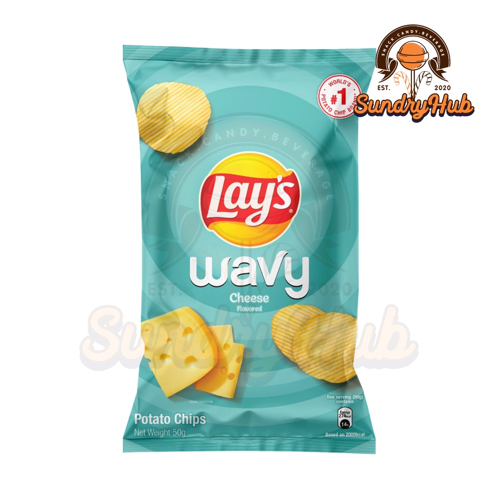 Lays 20B Potato Chips Wavy Cheese 50g | Shopee Malaysia