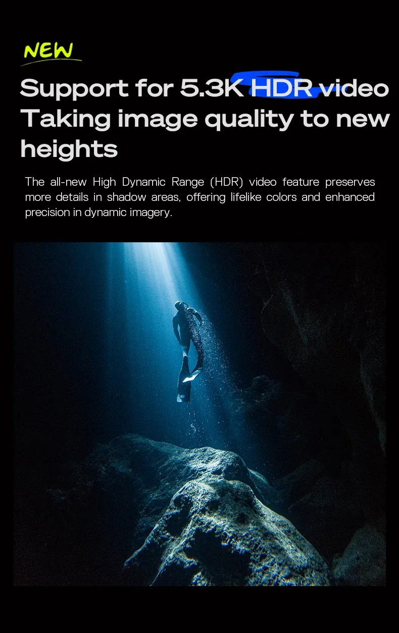 GoPro HERO12 / HERO 12 Black 5.3K60 10-Bit HDR Video 27MP Photos 9:16 ...
