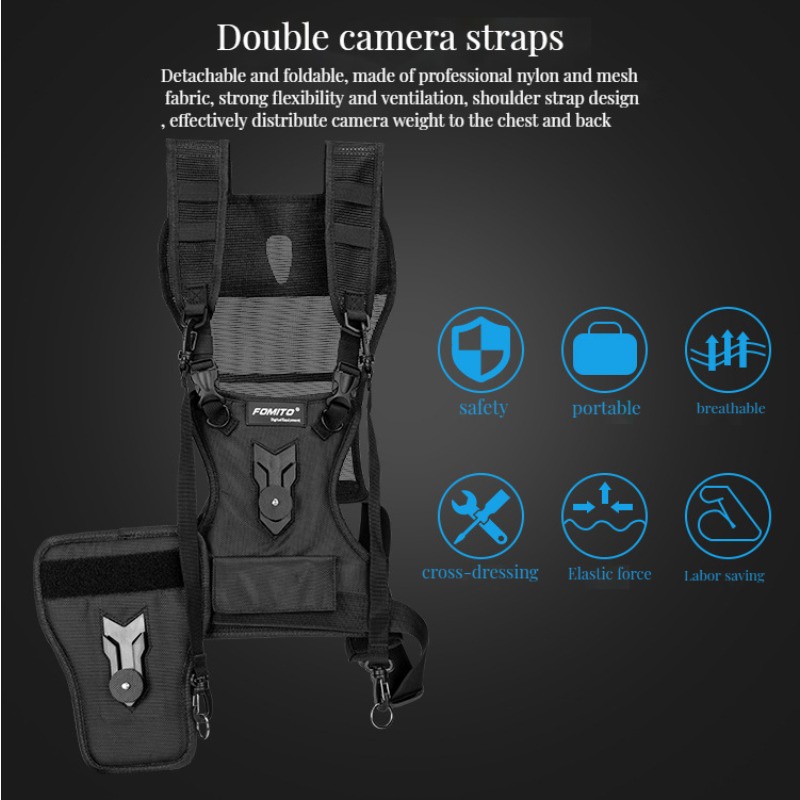 Carrier II Multi Dual 2 Camera Carrying Chest Harness System Vest Quick ...