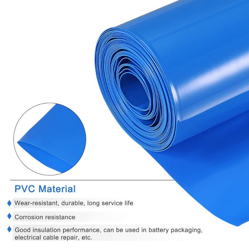 1m/Pack PVC Heat Shrink Tube Blue Shrink Insulated Shrink Tubing For ...