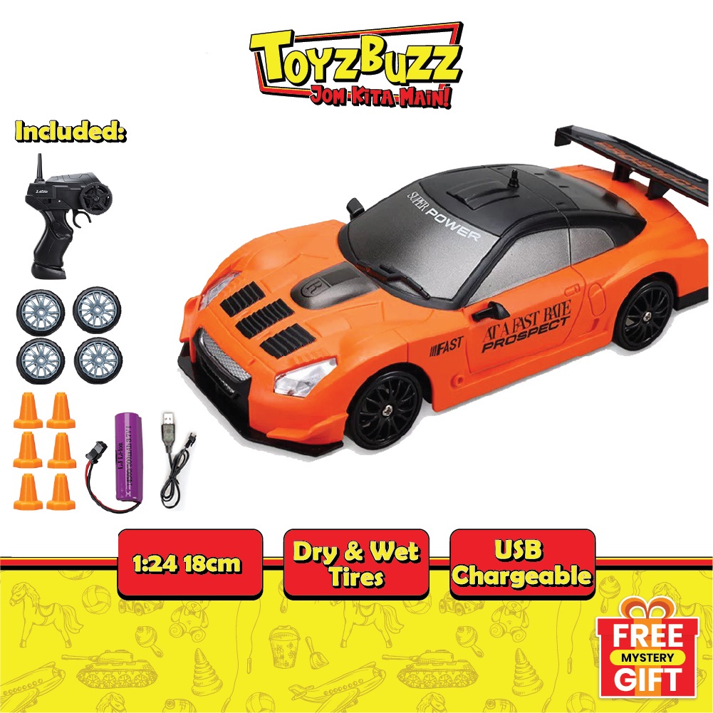 Toyz Buzz 2.4G Remote Control Rally Drift 4WD Racing Car w Led ...