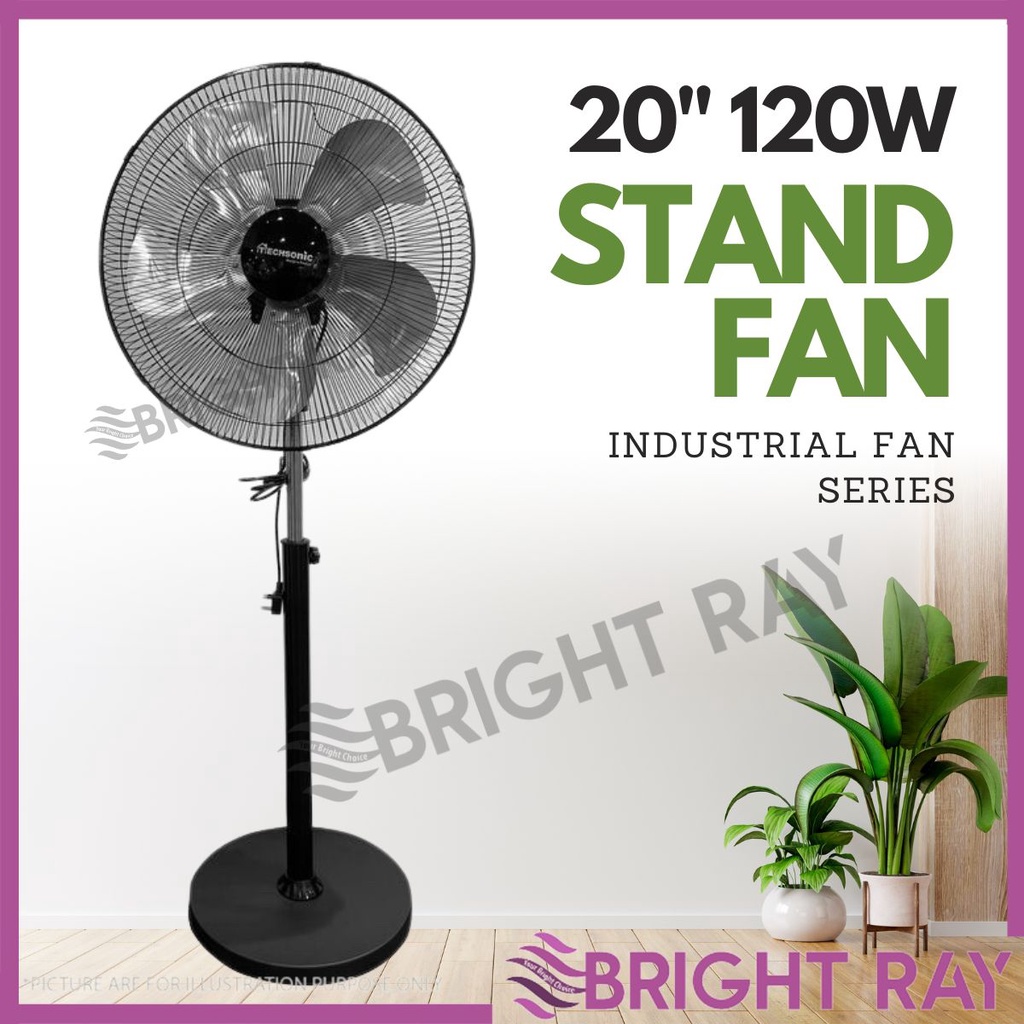TECHSONIC 20" Stand Fan Industrial Series Fan Kipas Besar Kilang 120W ...