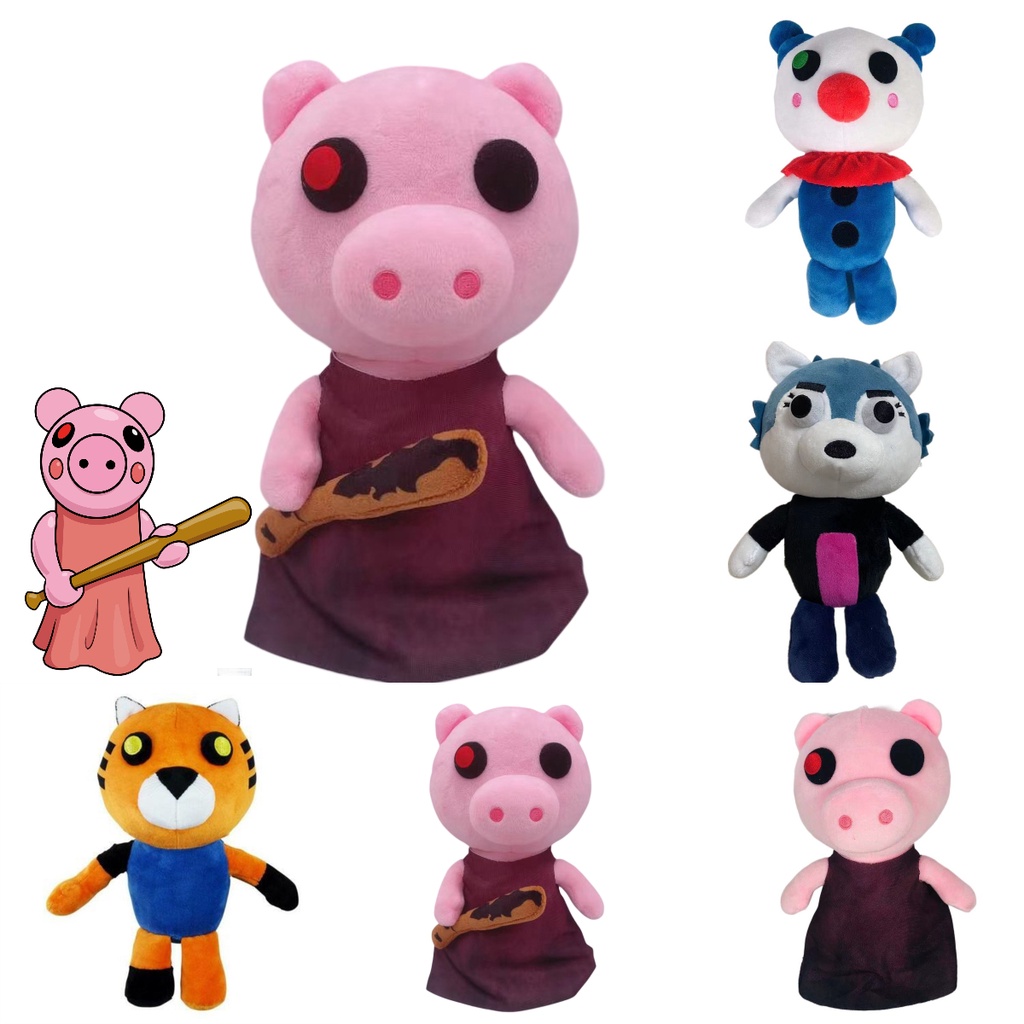 Roblox Piggy Plush Pink Pig Tiger And Clown Figures For Kids And ...