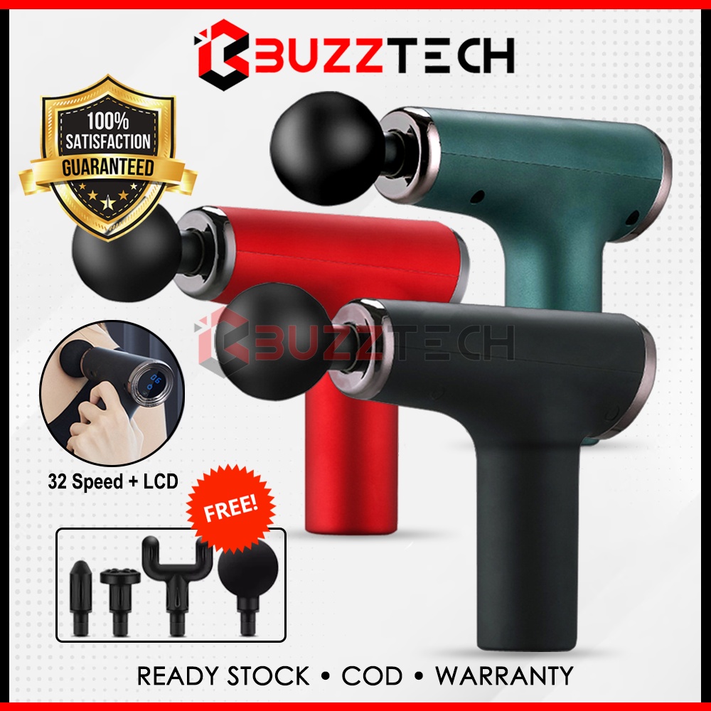 BuzzTech 32 Speed Mini Muscle Massage Gun Compact and Silent Portable ...