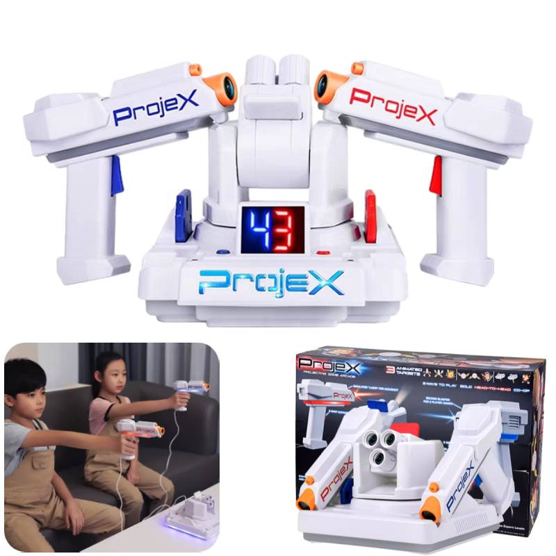 Thrilling Toy Gun Set With Projection Shooting Game For Boys 6-13 ...