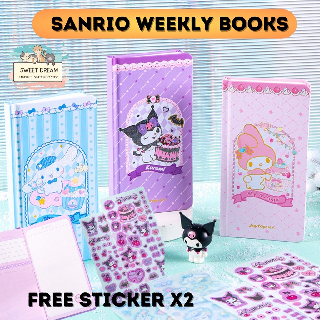 JOYTOP Sanrio Kuromi Melody Cinnamoroll Limited weeks Handbook Grid ...