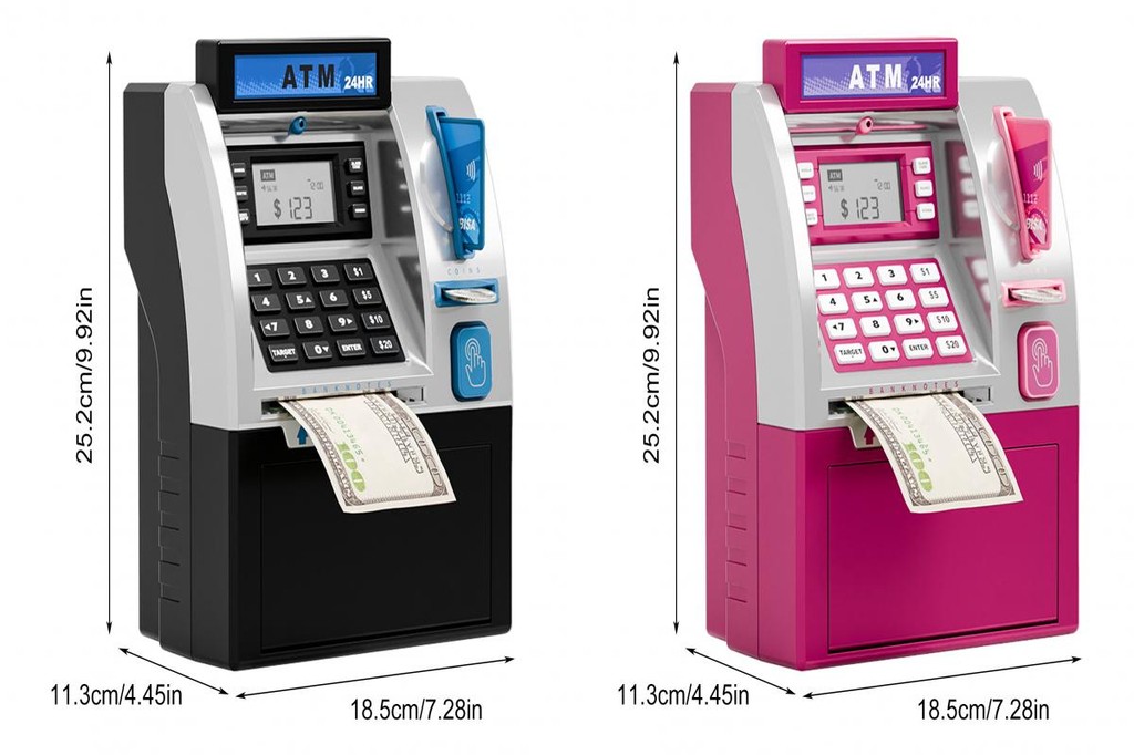 EDI Kids Atm Machine Toy Educational Money Box Kids Atm Piggy Bank Toy ...