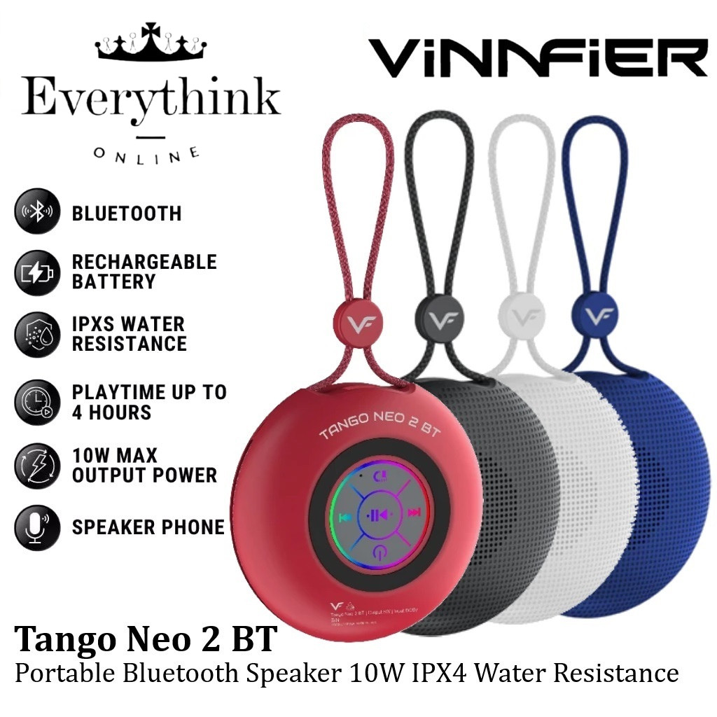 VINNFIER VF TANGO NEO 2 BT PORTABLE BLUETOOTH SPEAKER WITH 10W OUTPUT ...