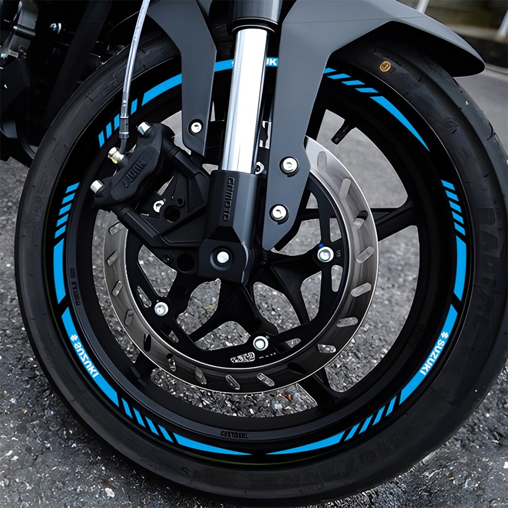 For SUZUKI Hayabusa Gixxer SF GSX R150 17‘’ Motorcycle Reflective Wheel ...