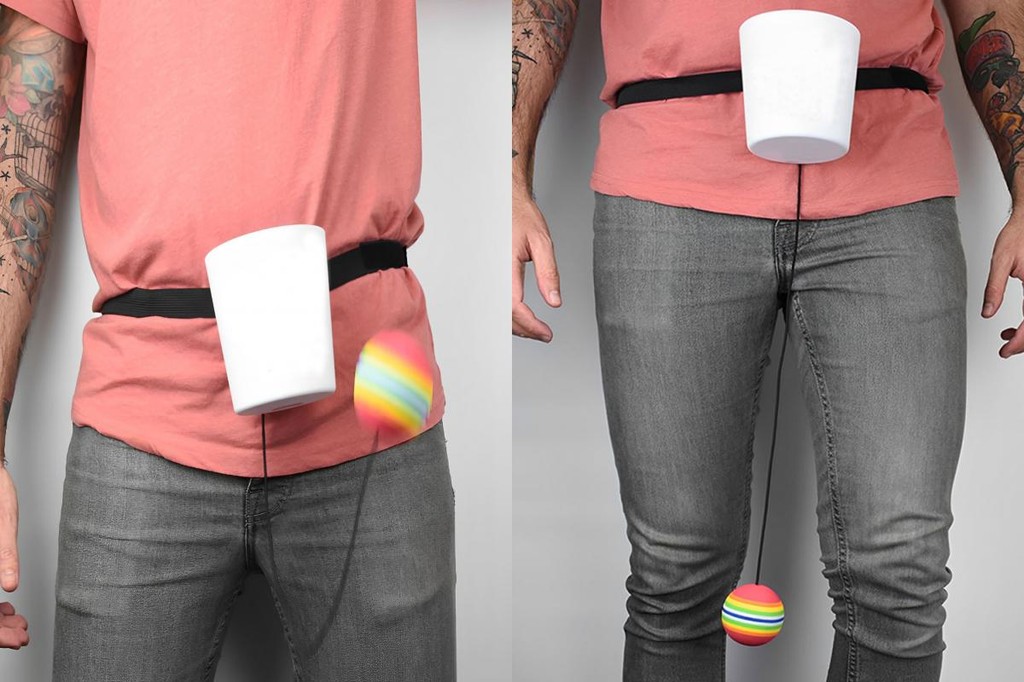 CHEER Pelvic-thrusting Party Game Foam Ball Cup Game Fun Swing Ball ...