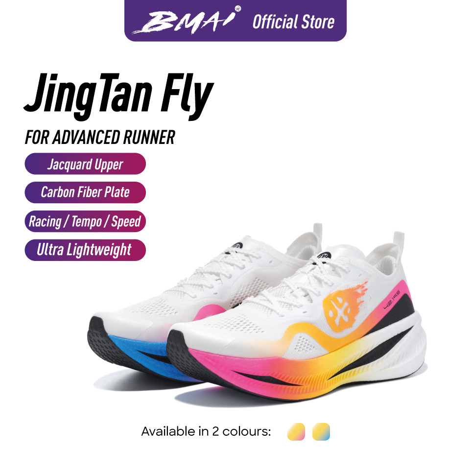 【Marathoner】BMAI Jingtan FLY | Men Women Professional Lightweight Carbon Plate Running Shoes ...