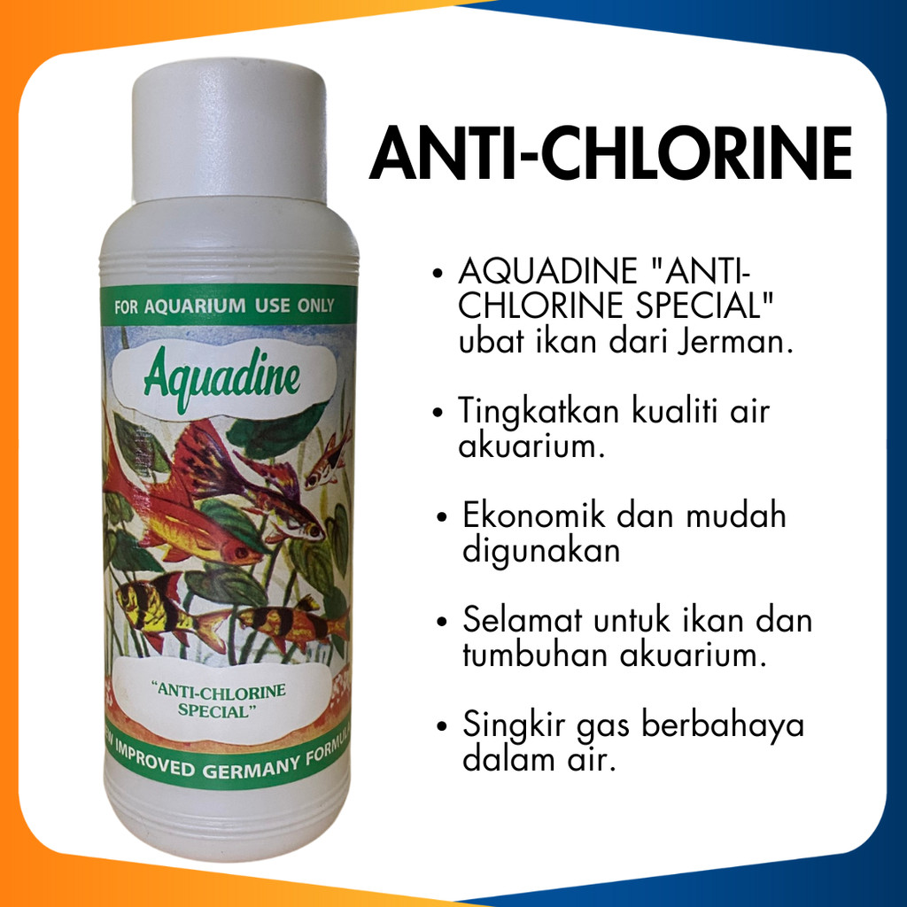 [200ML] AQUADINE - ANTI CHLORINE SPECIAL | AQUARIUM | IKAN | Shopee Malaysia