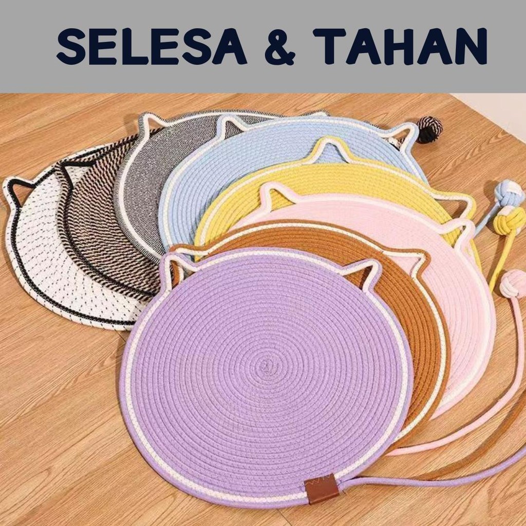 Cat Scratcher Basket Bed Papan Scratching Cakar Kucing Cat Bed Pet ...