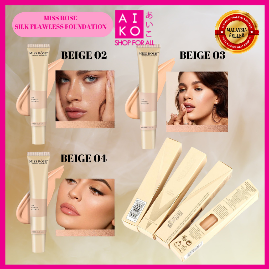 (AIKO) MISS ROSE SILK FLAWLESS FOUNDATION 30ML | Shopee Malaysia