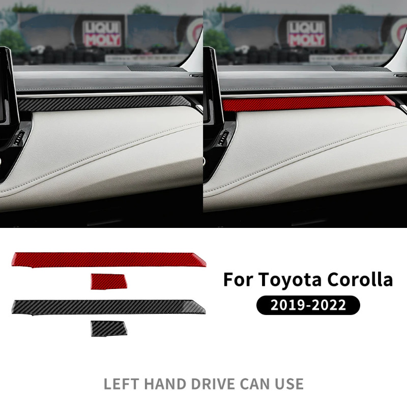 Real Soft Carbon Fiber RHD LHD Sticker For Toyota Corolla Cross 2021 ...