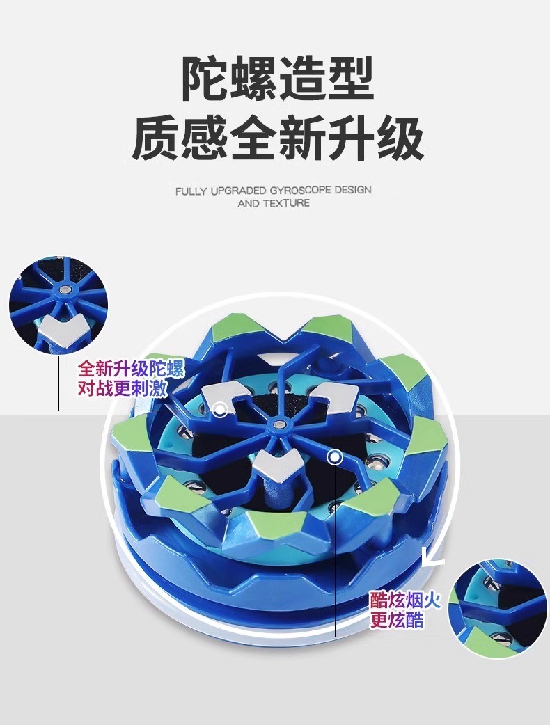 Fireworks Spinning Gyroscope Toys Battle Disk Rotating Glowing Magic ...