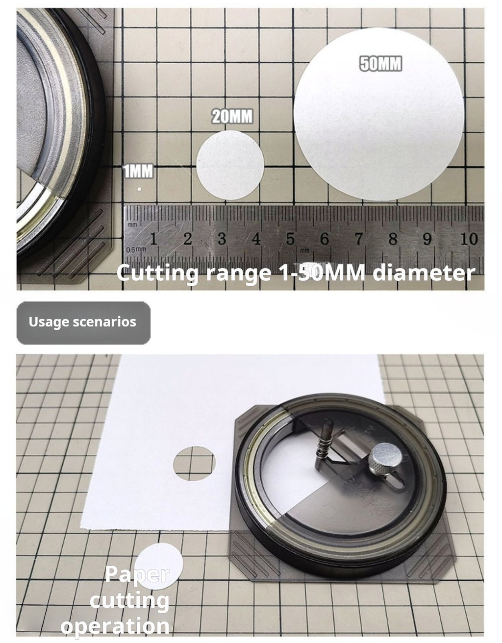 1-50mm Tungsten Steel Precision Circular Cutter Aluminium Alloy MS-075 ...