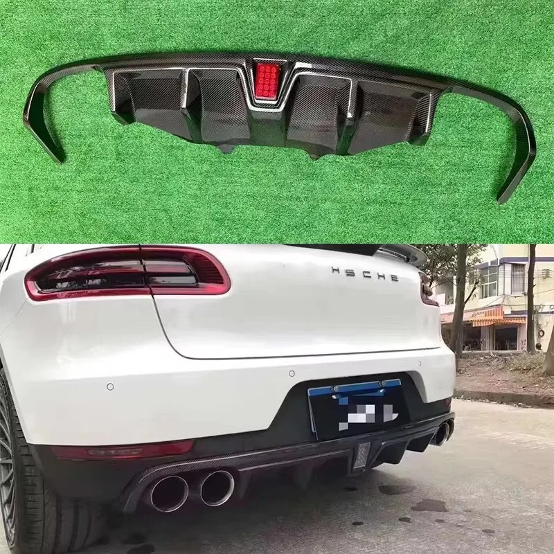 For Porsche Macan Carbon Fiber Car Rear Bumper Diffuser Rear Splitters ...