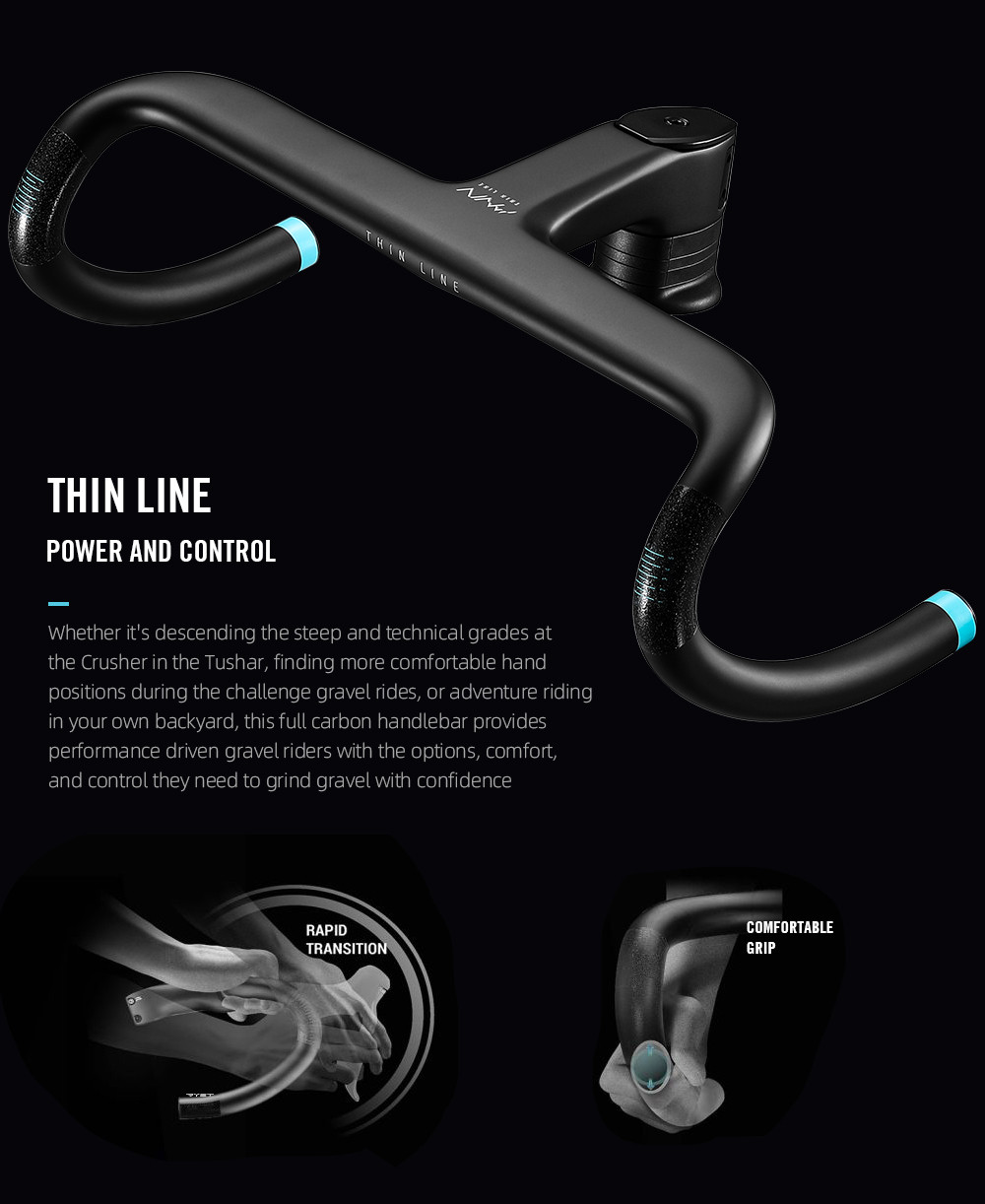 LEXON Handlebar THIN LINE Carbon Road Integrated Handlebar Supported ...