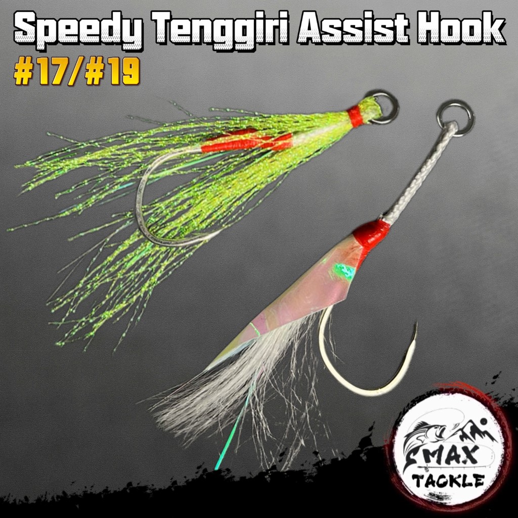 Speedy Tenggiri Assist Hook with/without UV Speed Jig Hook Fast Jig ...