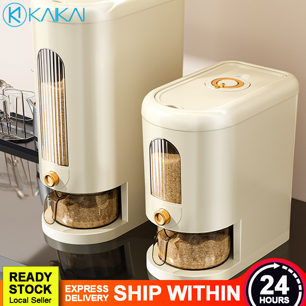 🔥 FRESHNESS PRESERVE 🔥 5kg / 10kg Automatic Rice Dispenser Multipurpose ...