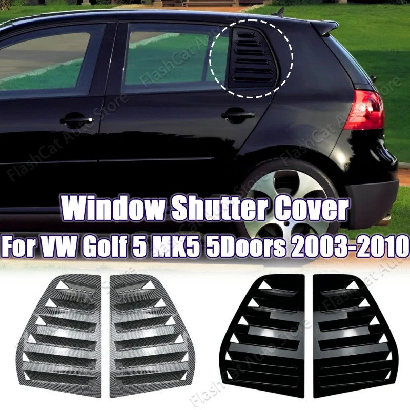 For VW Golf 5 MK5 5 Doors 2003-2010 Car Rear Louver Window Side Shutter ...