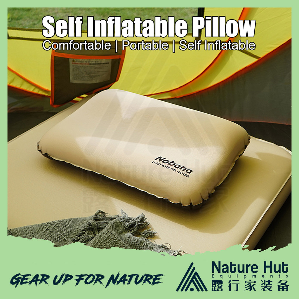 Nobana Self Inflatable Pillow Sponge Foam Inflating Inflate Camping ...