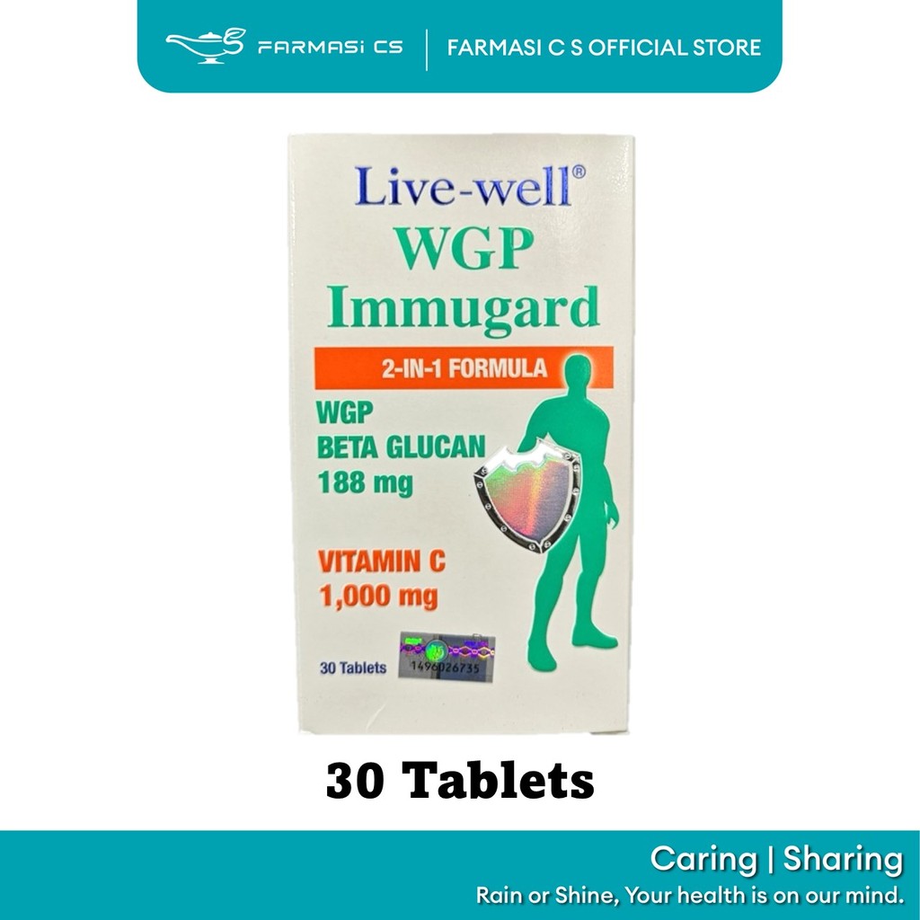 Live-Well WGP Immugard 30 Tablets EXP:08/2026 [ Vitamin C livewell ...