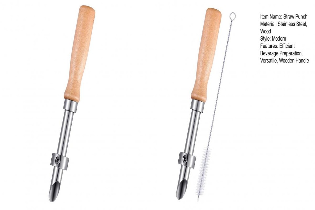 VM_ Stainless Steel Straw Hole Puncher Adjustable Collar Straw Puncher ...