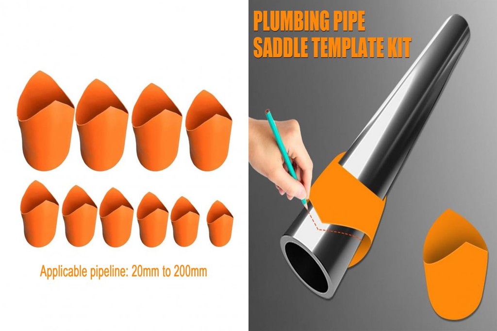 {biling} Hvac Pipe Marking Guide Plumbing Pipe Saddle Template Set ...