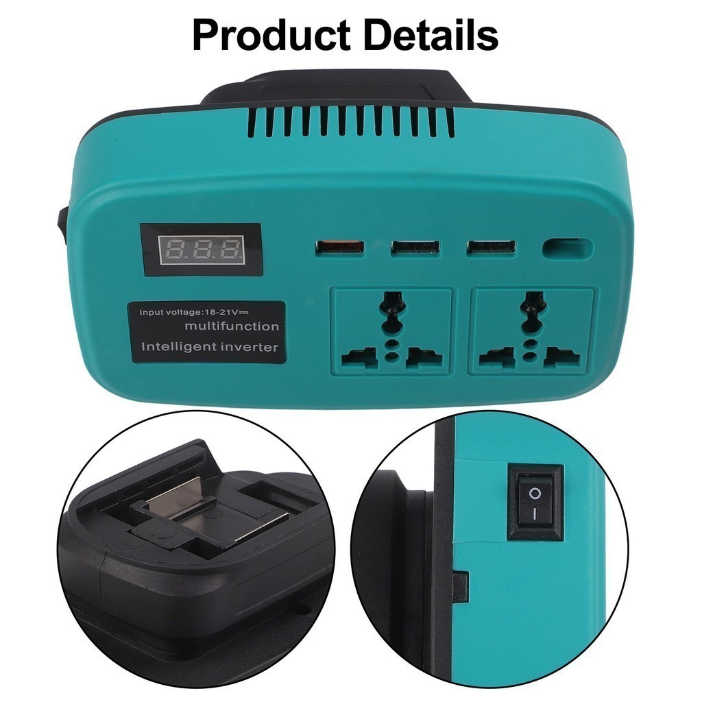 Portable Power Inverter 21v to 220v MT Battery 20V Lithium Battery DC ...