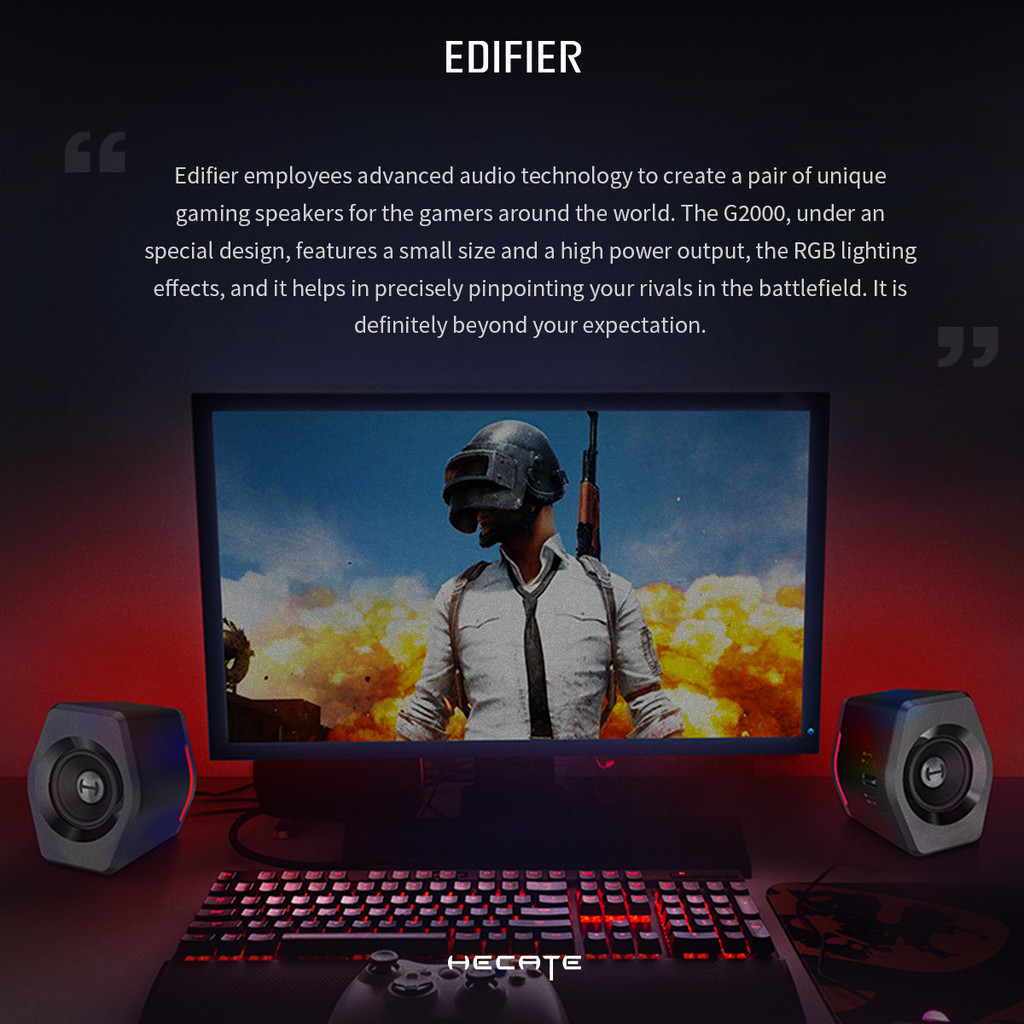 Edifier Hecate G2000 Gaming Speakers - Bluetooth V5.1 | RGB Lighting ...