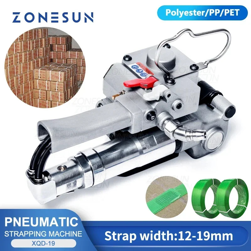 ZONESUN Strapping Machine Portable Strapper Sealing Tool Pneumatic XQD ...