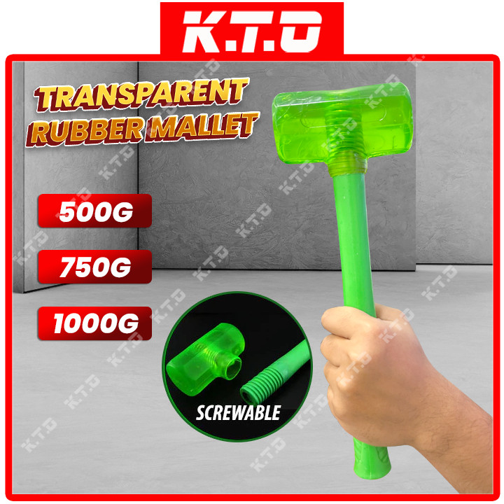 Penukul Getah Lutsinar Dua Muka 500g / 750g / 1000g Penukul Lantai ...