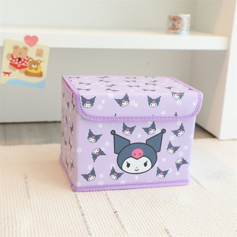 Kawaii Kuromi Anime Foldable Storage Box Toy Square Bedroom Clothes ...