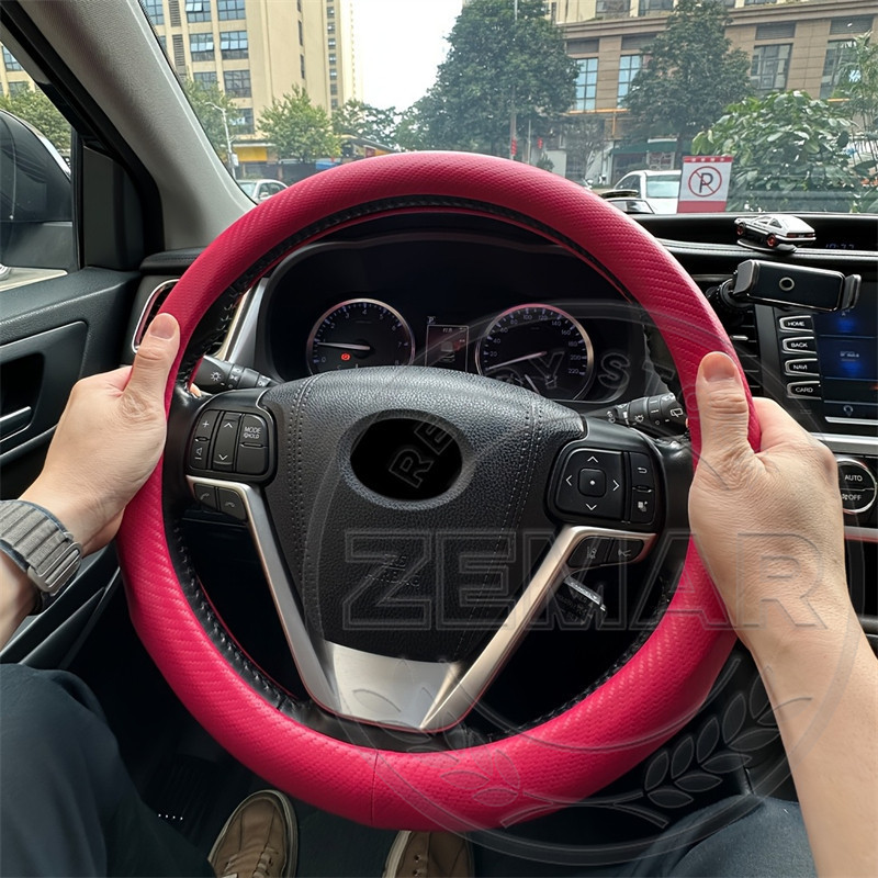 Toyota GR Sport Carbon Fiber Pattern Steering Wheel Cover Car Steering ...