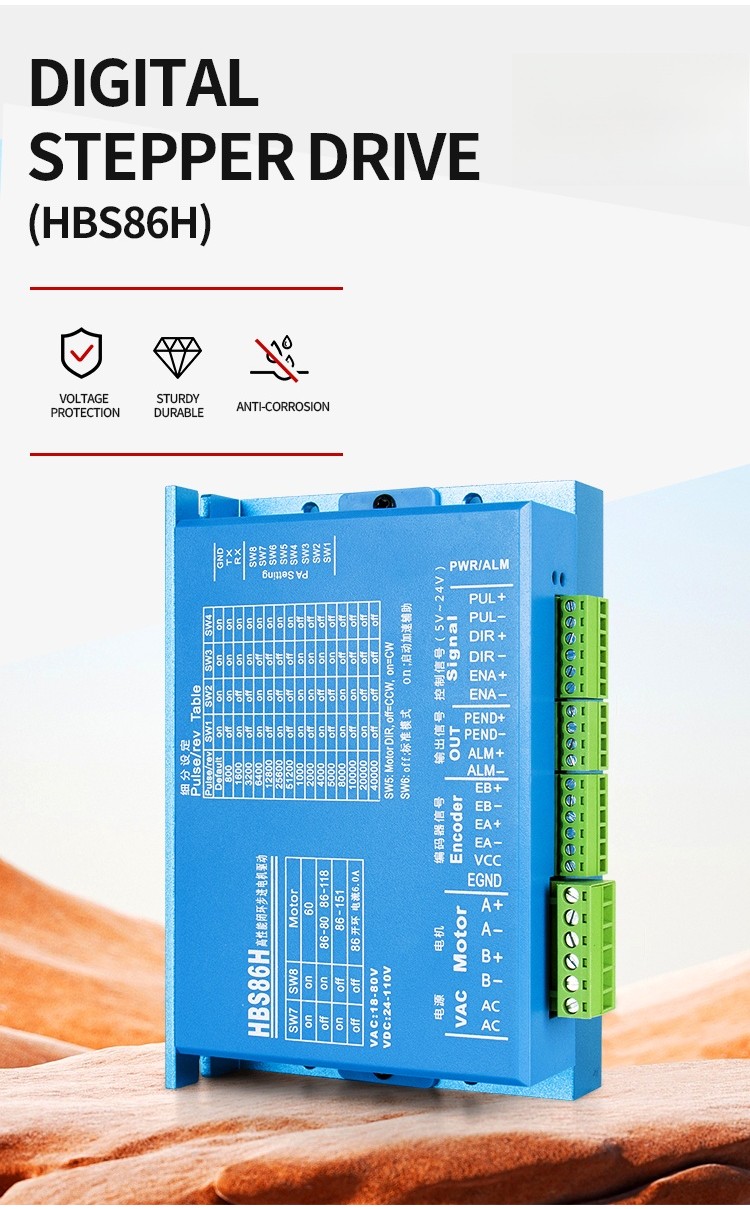 High Quality HBS860H Two Phase Nema 34 Closed Loop Hybrid Servo Stepper ...