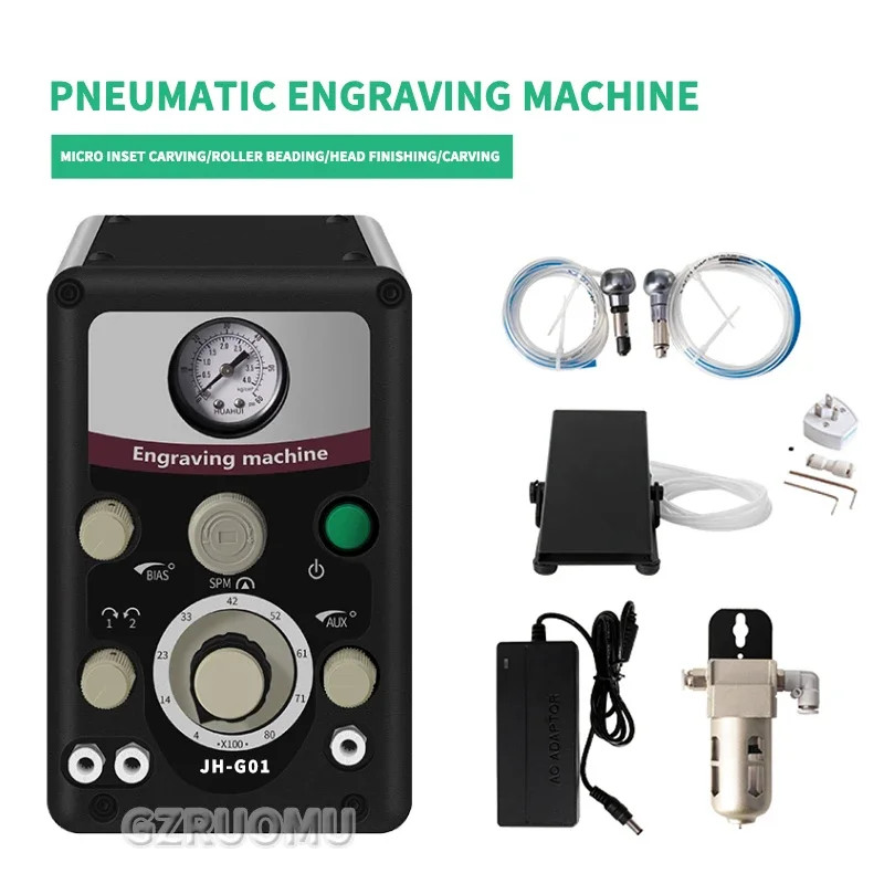 JH-G01 Pneumatic Jewelry Engraving Machine Double Head Engraving Tool ...