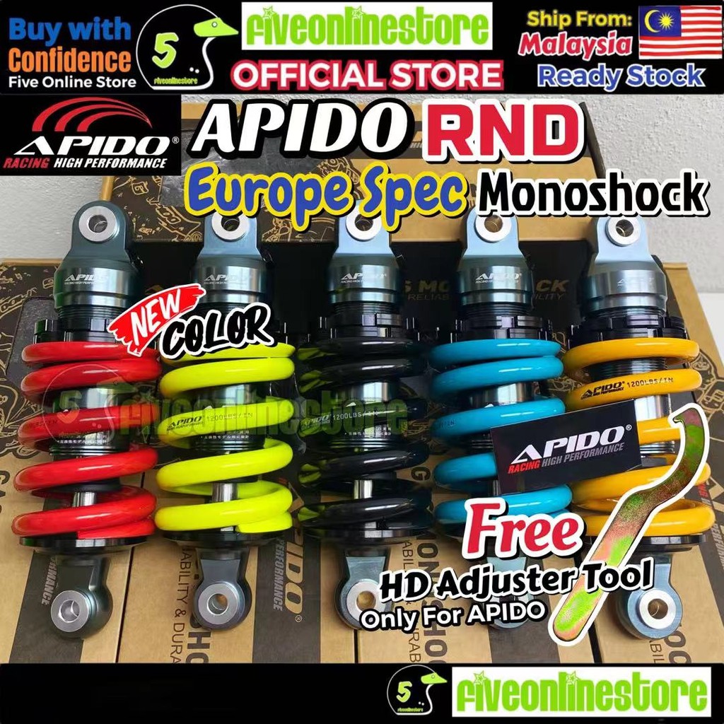 APIDO RND Racing EuroSpec Adjustable Monoshock 205MM Y16 Y15 Y15ZR ...