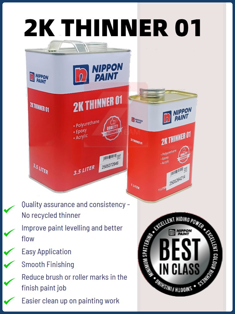 NIPPON 2kg thinner l thinner 2k l cat kereta 2k bancuh cat paint l ...