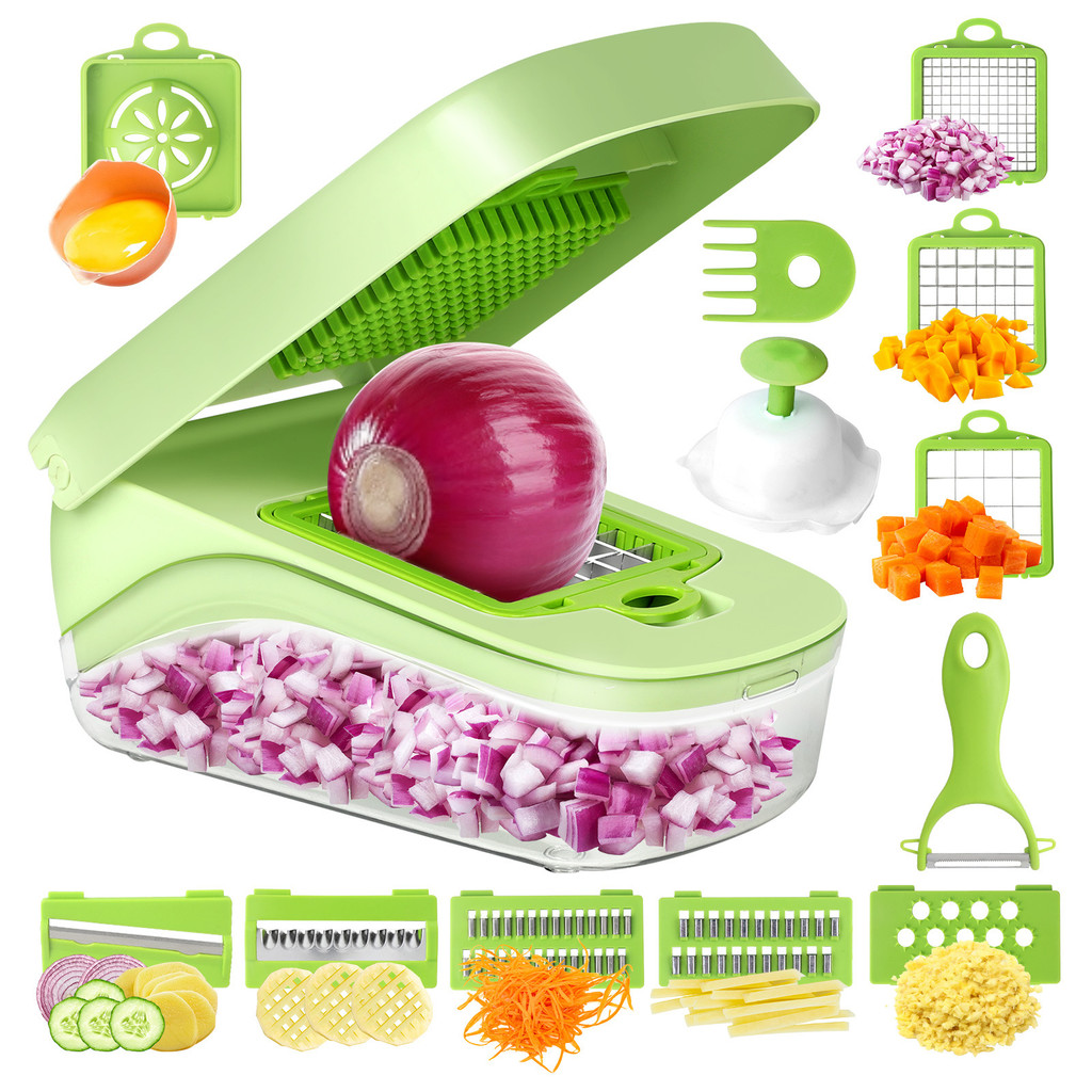Vegetable Cutter Multi-Function Grater Potato Slicer Shredder Onion ...