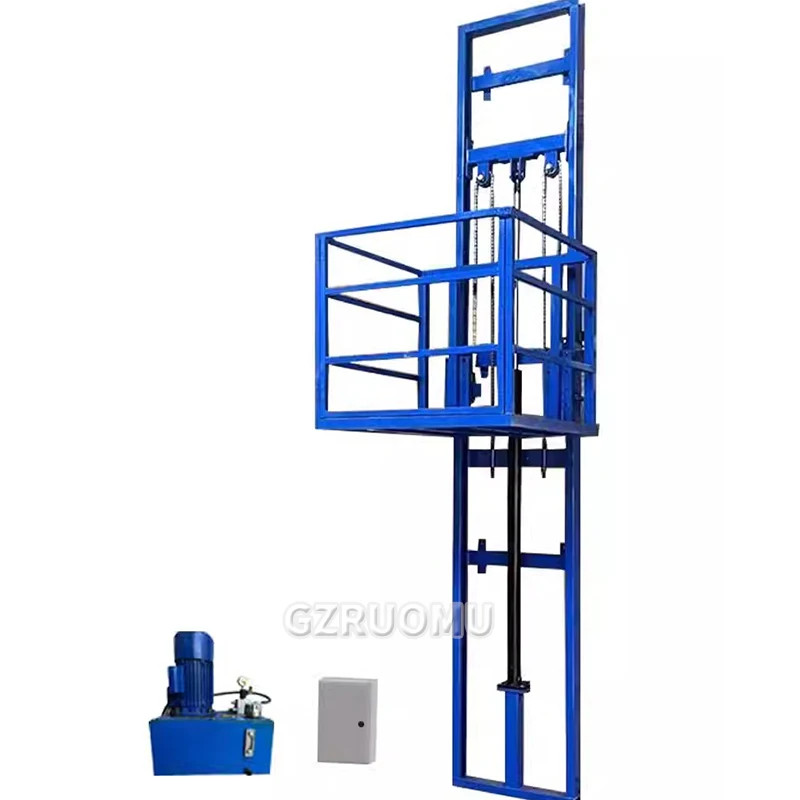 Home Elevator 3M Load 500KG Hydraulic Freight Elevator Simple Factory ...