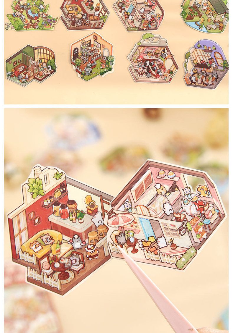 ENWEI 24 Pcs [Colorful World Series] Cute 3D Mini Journal Stickers Pvc ...