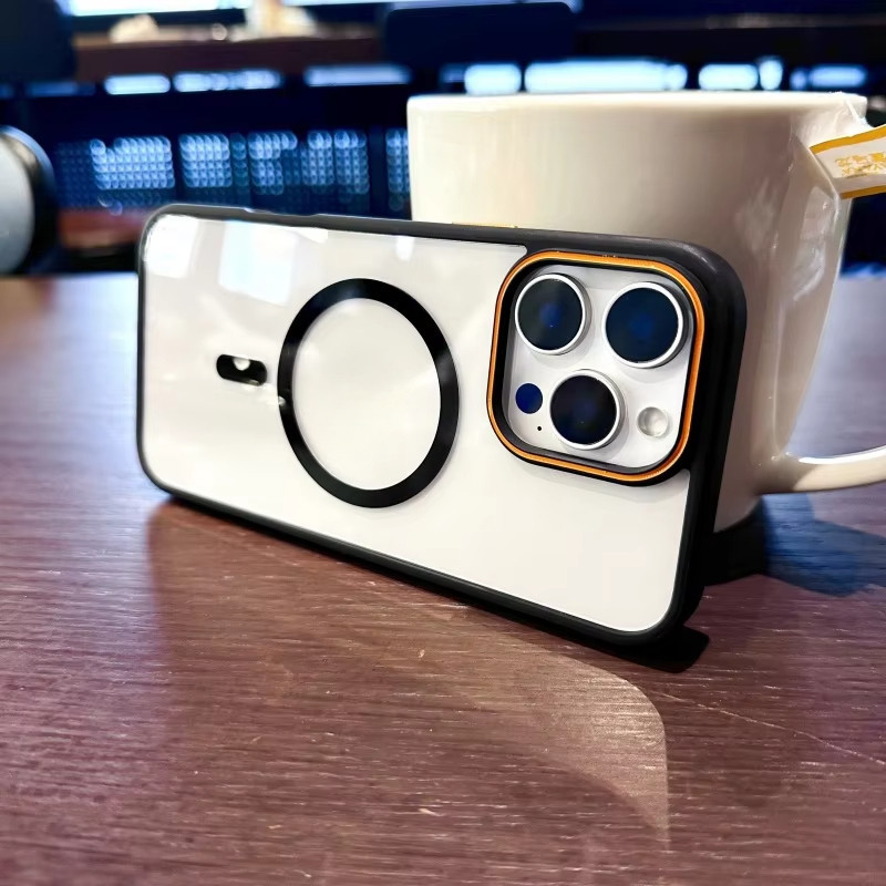 High definition transparent magnetic hard back cover for iPhone 16 Pro ...