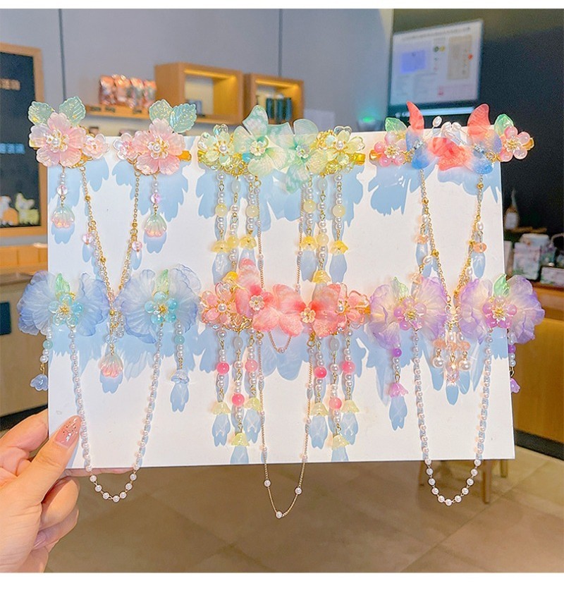 Children Antique Hanfu Headdress Girls Hairpin Princess Forehead Chain ...