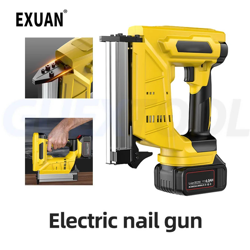 Electric Nail Gun Nailer Stapler Framing Nailer Tacker Furniture Staple ...
