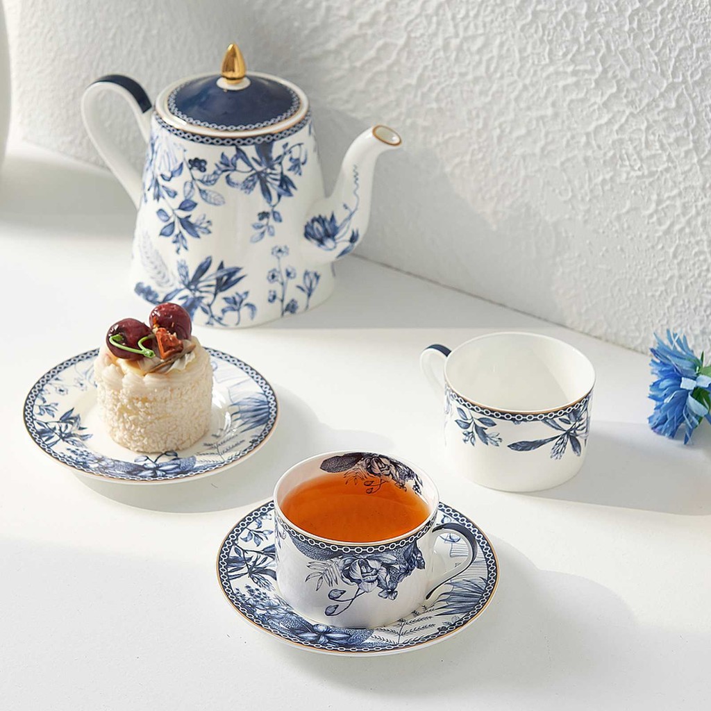 OMMO Cassia Ceramic Teapot Set Elegant Flower Hot Tea pot | Shopee Malaysia