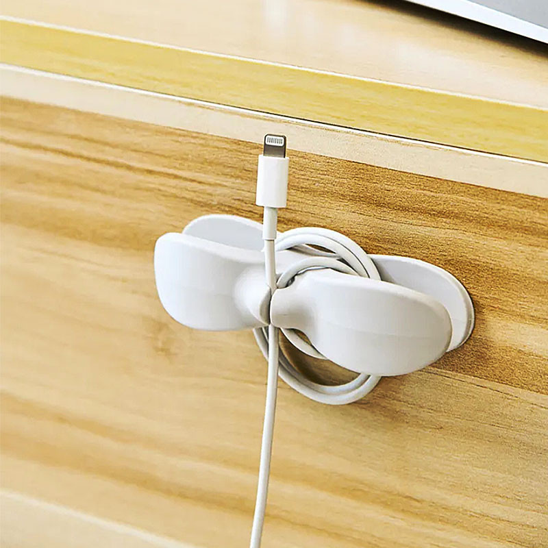 Pengurus Kabel Wayar Wire Cable Organizer Cord Wrapper Clip Storage ...