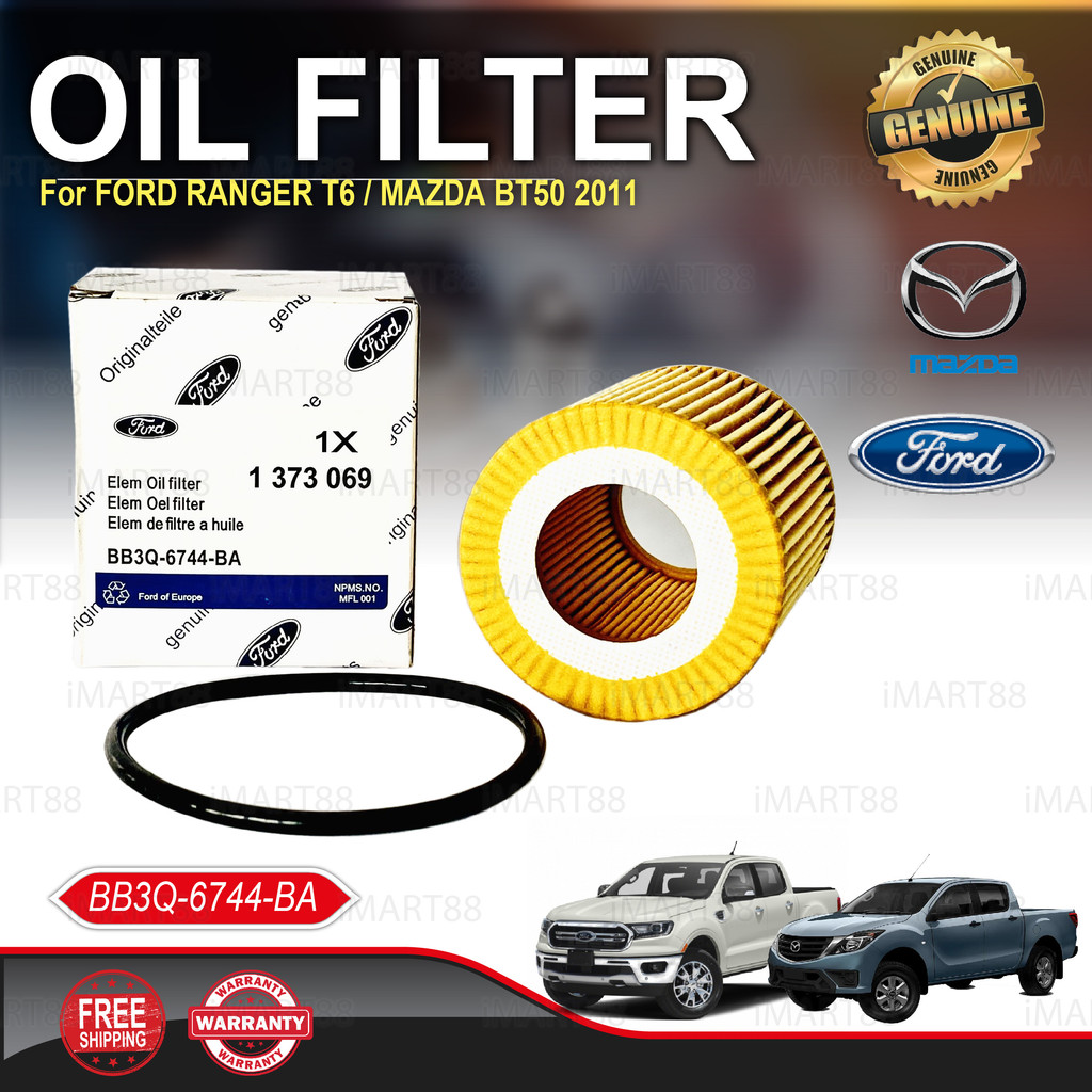 BB3Q-6744-BA Oil Filter FORD RANGER T6 2.2 3.2 2011- MAZDA BT50 2.2 3.2 ...