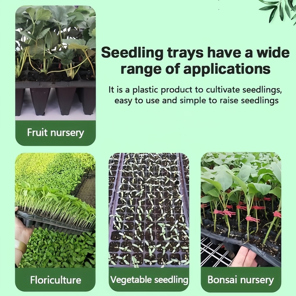 Seedling Tray 5pcs/10pcs 50 128 200Holes Plastic Nursery Tray Bekas ...
